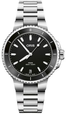 01 733 7792 4154-07 8 19 05P Oris Aquis Date 36.5mm Ladies Watch