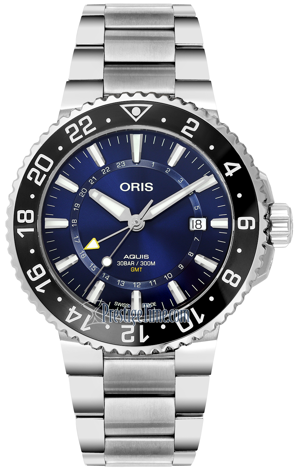 01 798 7754 4135-07 8 24 05PEB Oris Aquis GMT Date 43.5mm Mens Watch