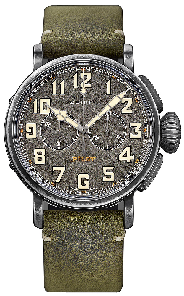 11.2430.4069/21.c773 Ton-Up Zenith Pilot Type 20 Chronograph Mens Watch