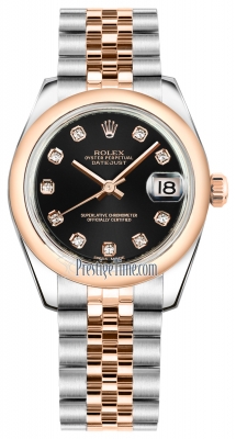 178241 Black Diamond Jubilee Rolex Datejust 31mm Stainless Steel and ...
