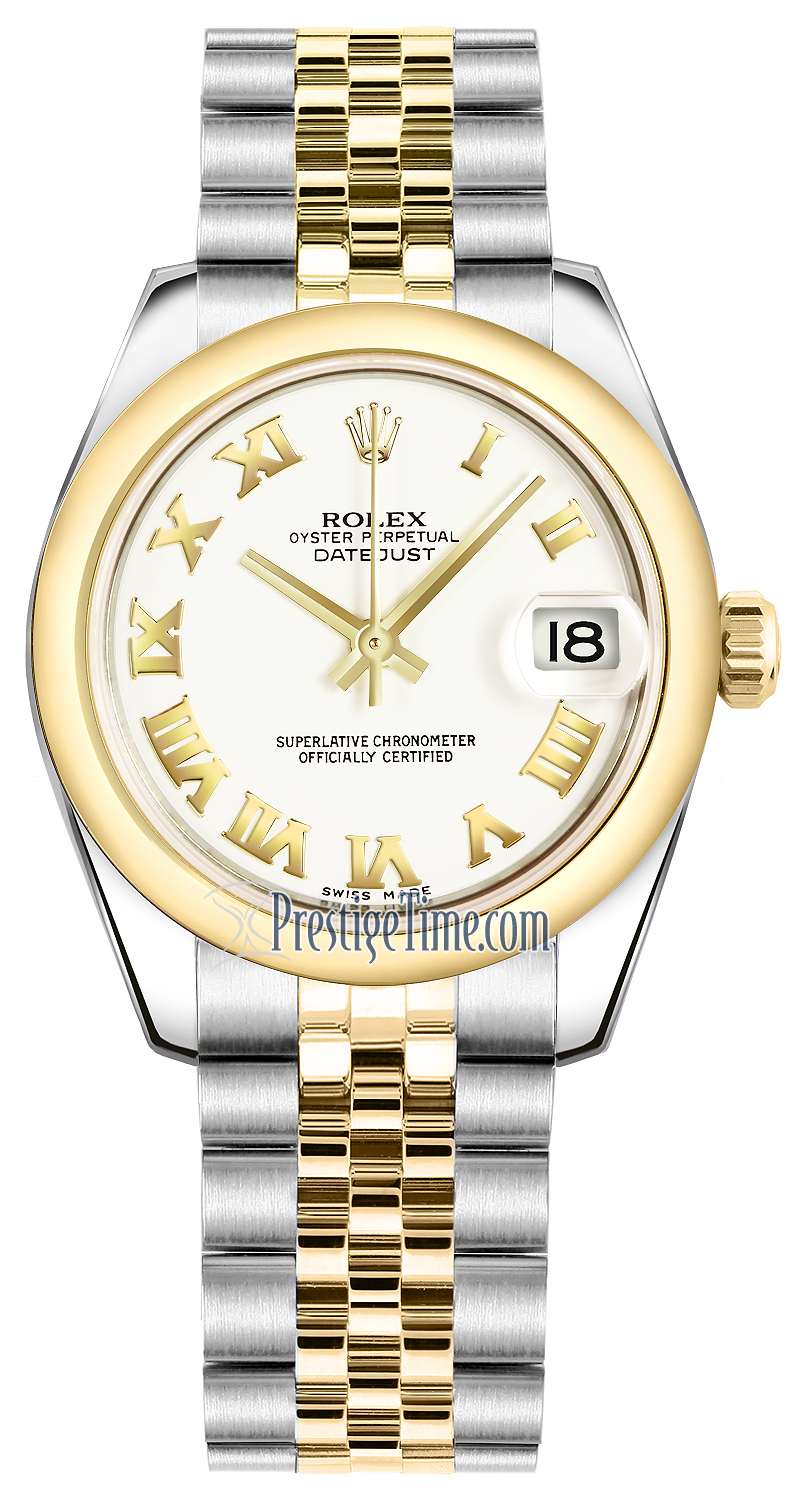 178243 White Roman Jubilee Rolex Datejust 31mm Stainless Steel and ...