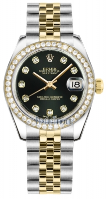 178383 Black Diamond Jubilee Rolex Datejust 31mm Stainless Steel and ...