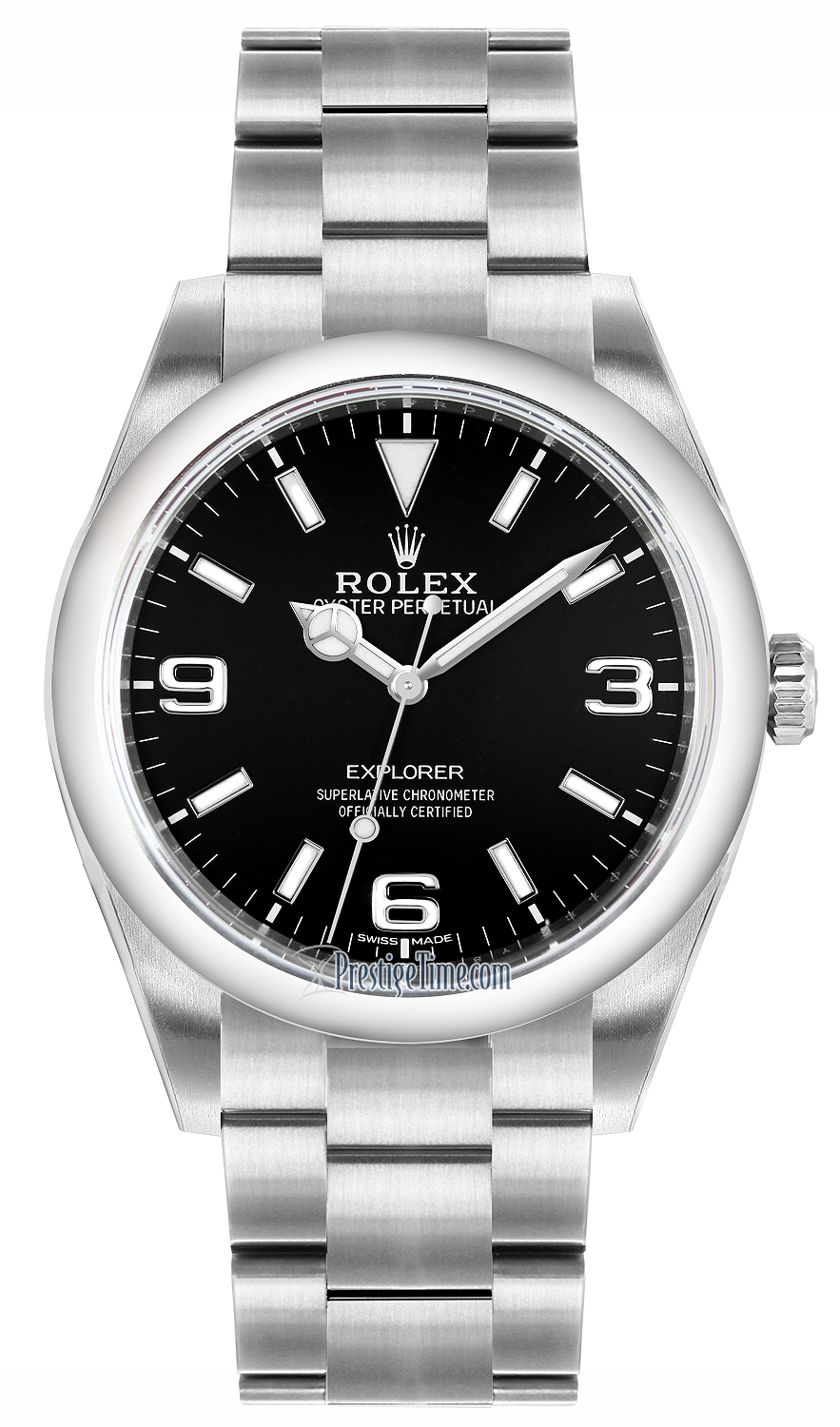 214270 Black Luminous Rolex Explorer 39mm Mens Watch