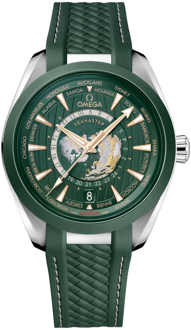 220.32.43.22.10.001 Omega Aqua Terra 150M GMT Worldtimer Co-Axial ...