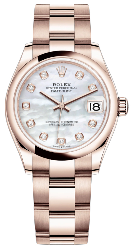 278245 MOP Diamond Oyster Rolex Datejust 31mm Everose Gold Ladies Watch