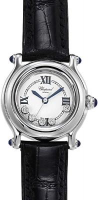 278245-3007 Chopard Happy Sport Classic Round 5 Floating Diamonds ...