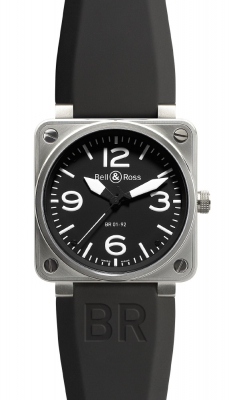 BR01-92 Steel Black Bell & Ross BR01-92 Automatic 46mm Mens Watch