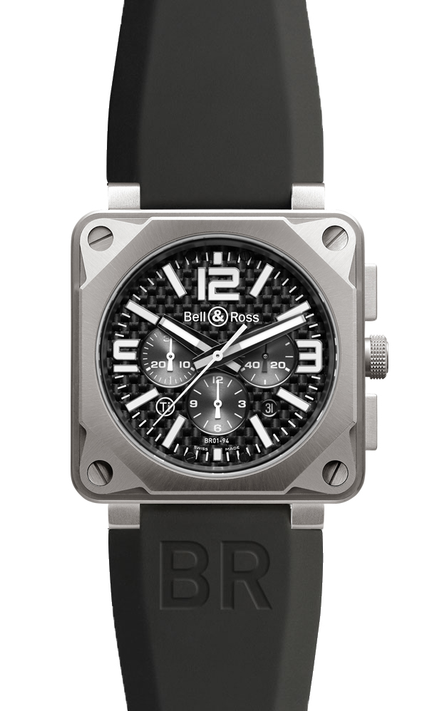BR01-94 Pro Titanium Carbon Fiber Bell & Ross BR01-94 Chronograph 46mm ...