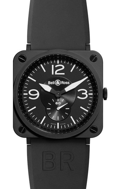 BRS Black Matte Ceramic Bell & Ross BR-S Ceramic Quartz 39mm Medium Watch