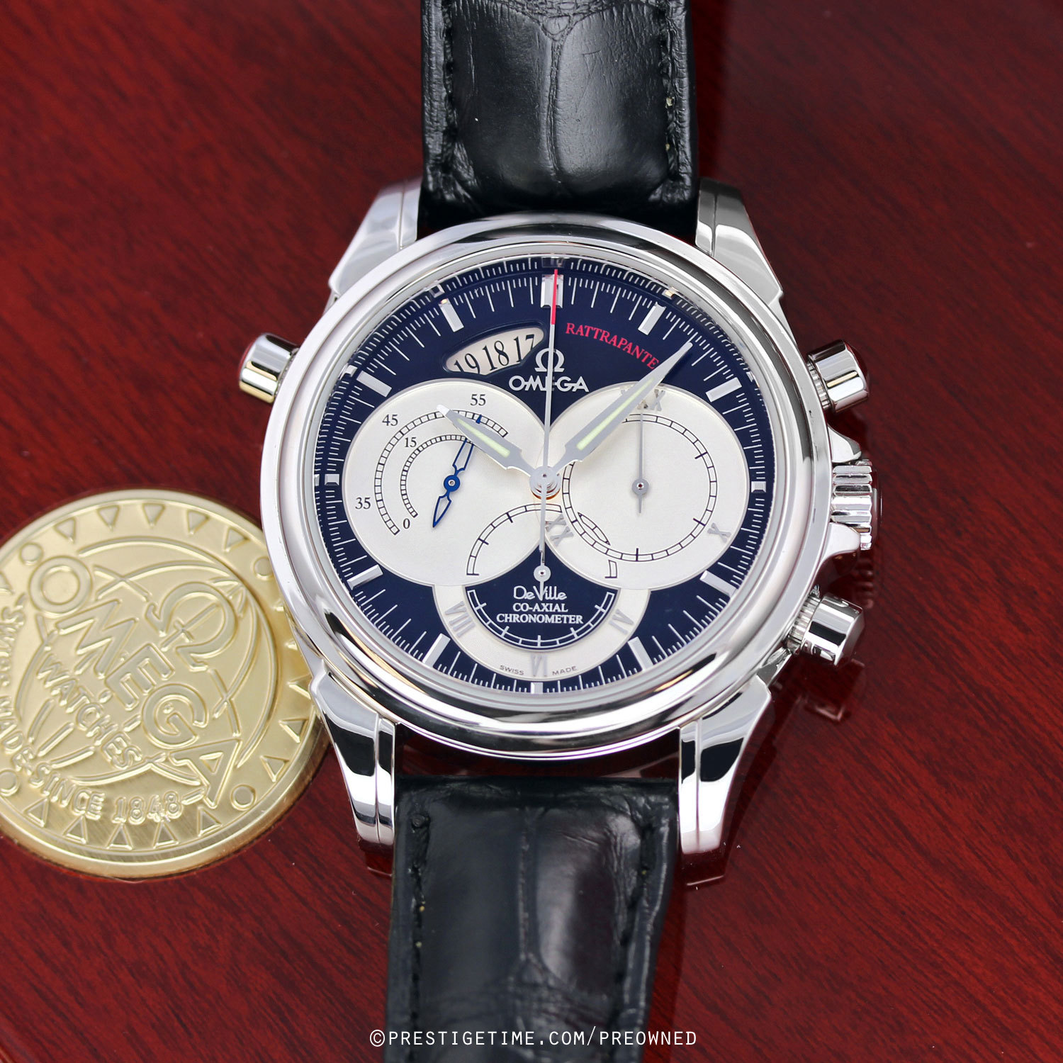 Pre-owned Omega DeVille Chronoscope Co-Axial Rattrapante 4847.50.31