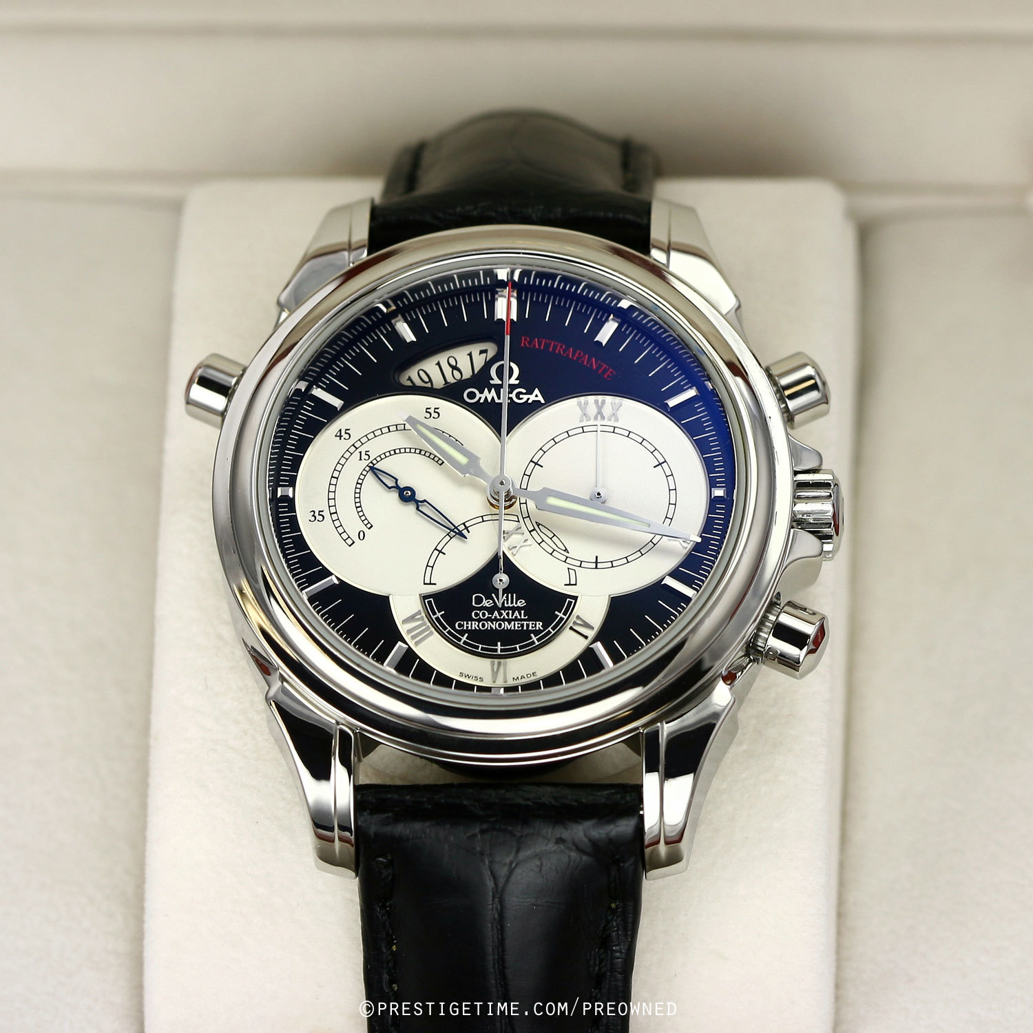 Pre-owned Omega DeVille Chronoscope Co-Axial Rattrapante 4847.50.31