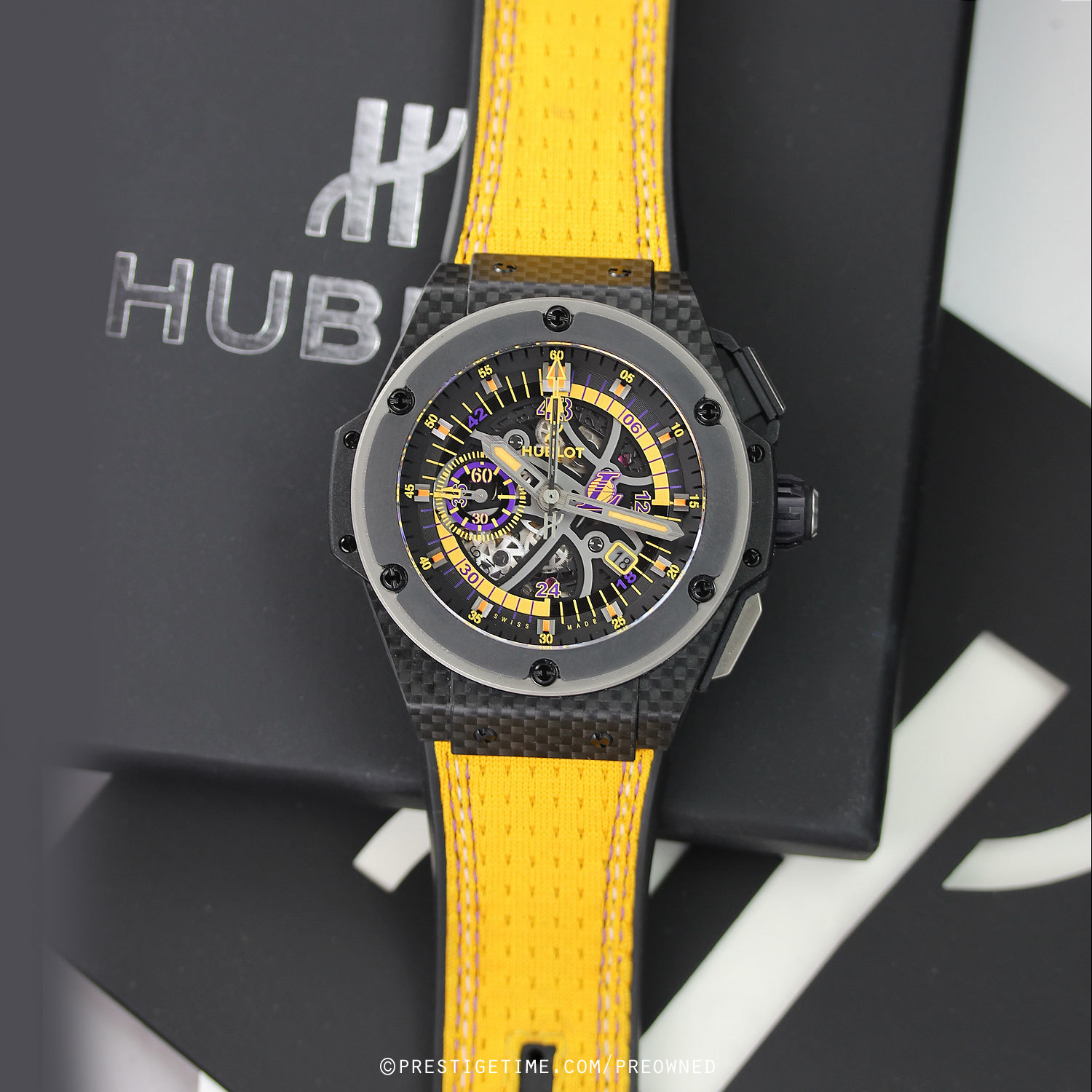 Pre-owned Hublot King Power Los Angeles Lakers 748.qx.1199.nr.LAK14