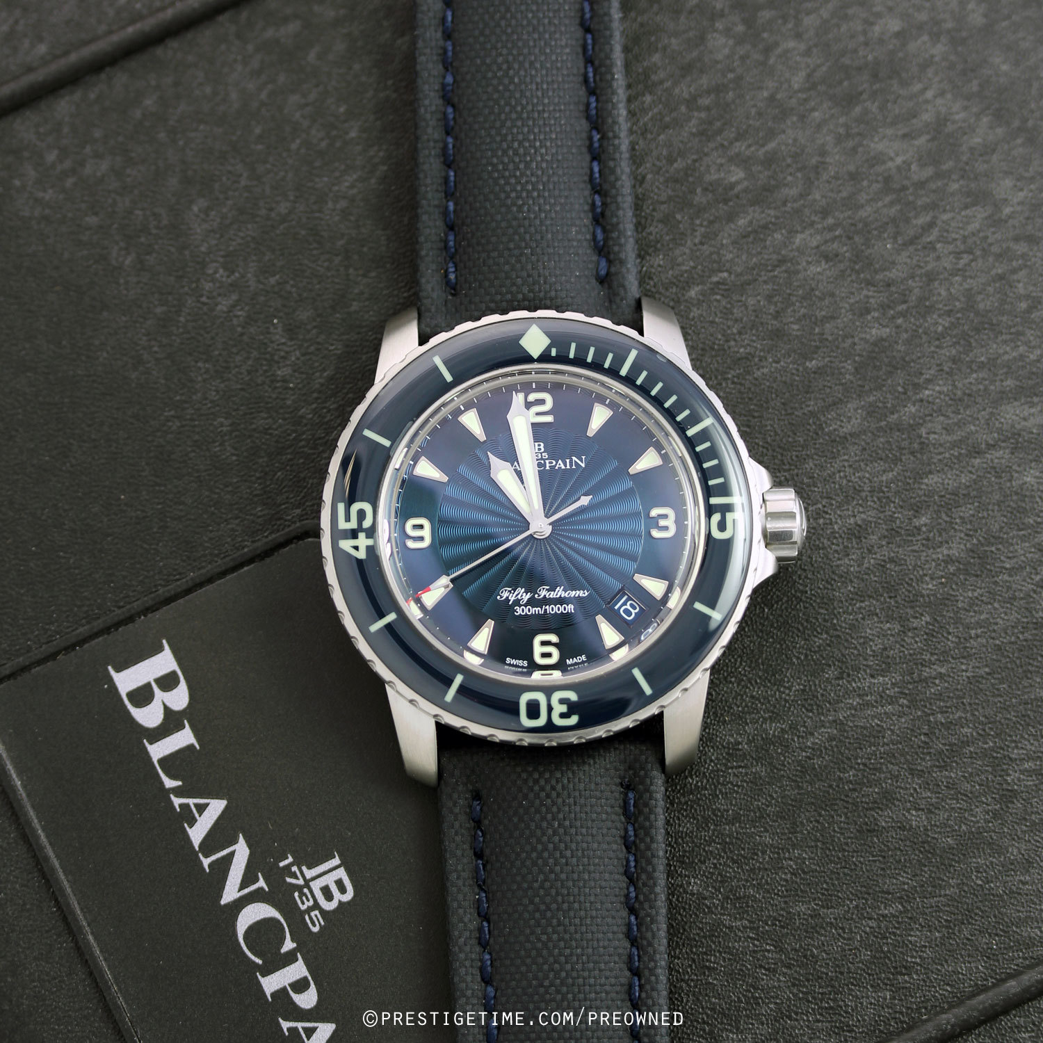 Pre-owned Blancpain Fifty Fathoms Automatic 5015d-1140-52b