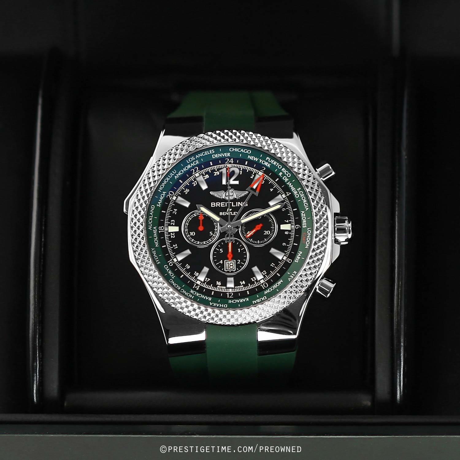 Pre-owned Breitling Bentley GMT Chronograph a47362s4/b919/214s