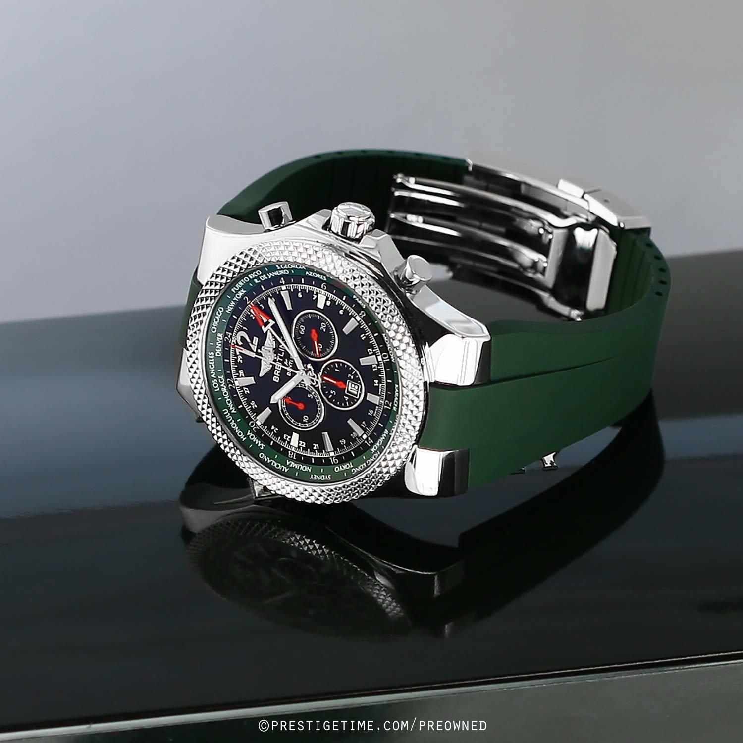 Pre-owned Breitling Bentley GMT Chronograph a47362s4/b919/214s