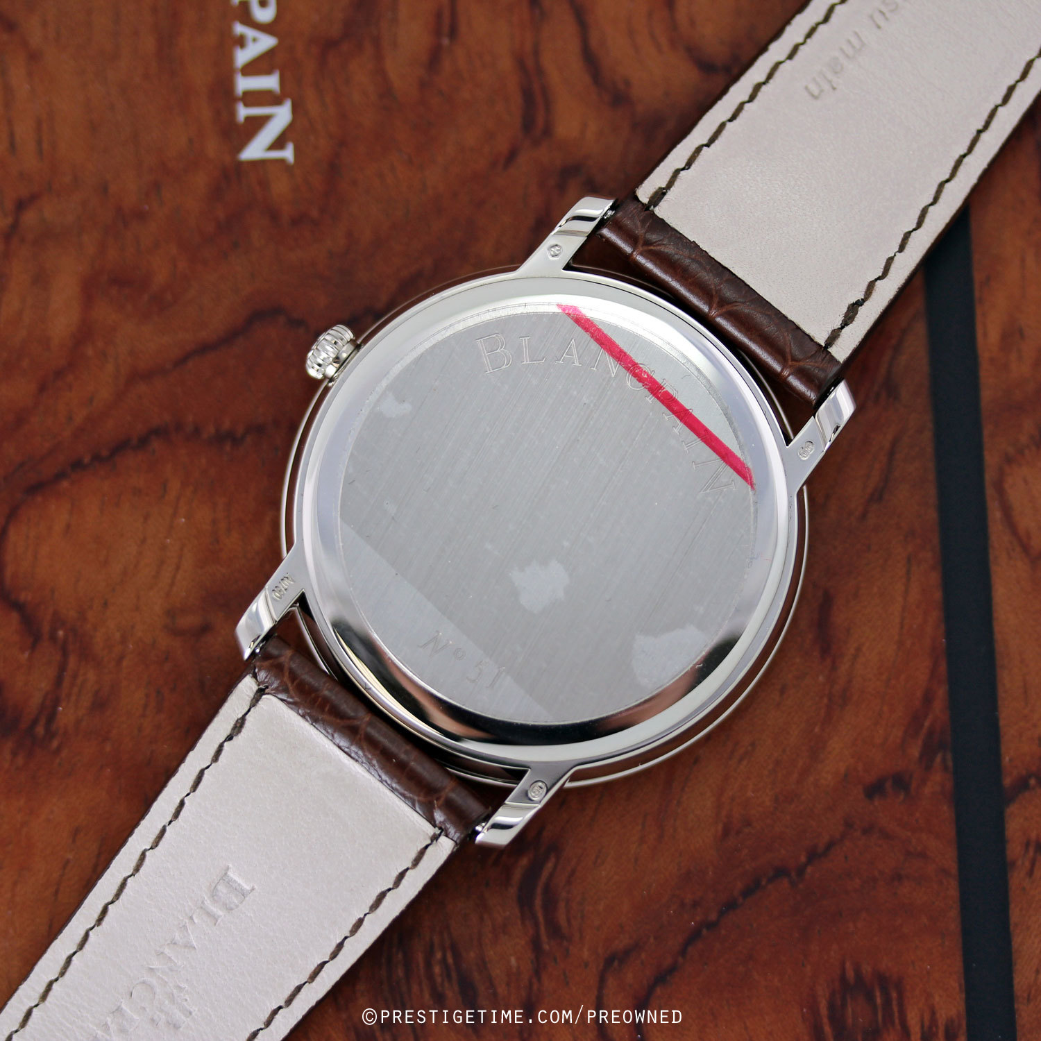 Pre-owned Blancpain Villeret Inverse Movement 43mm 6616-1527-55b