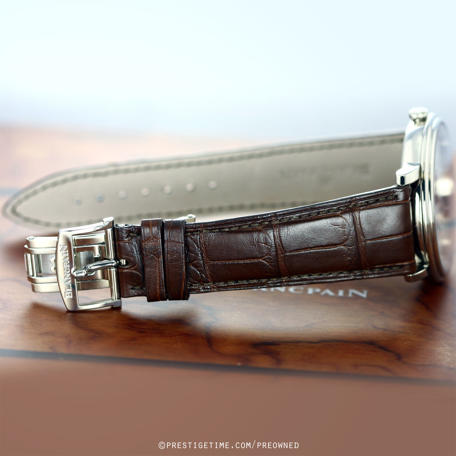 Pre-owned Blancpain Villeret Inverse Movement 43mm 6616-1527-55b