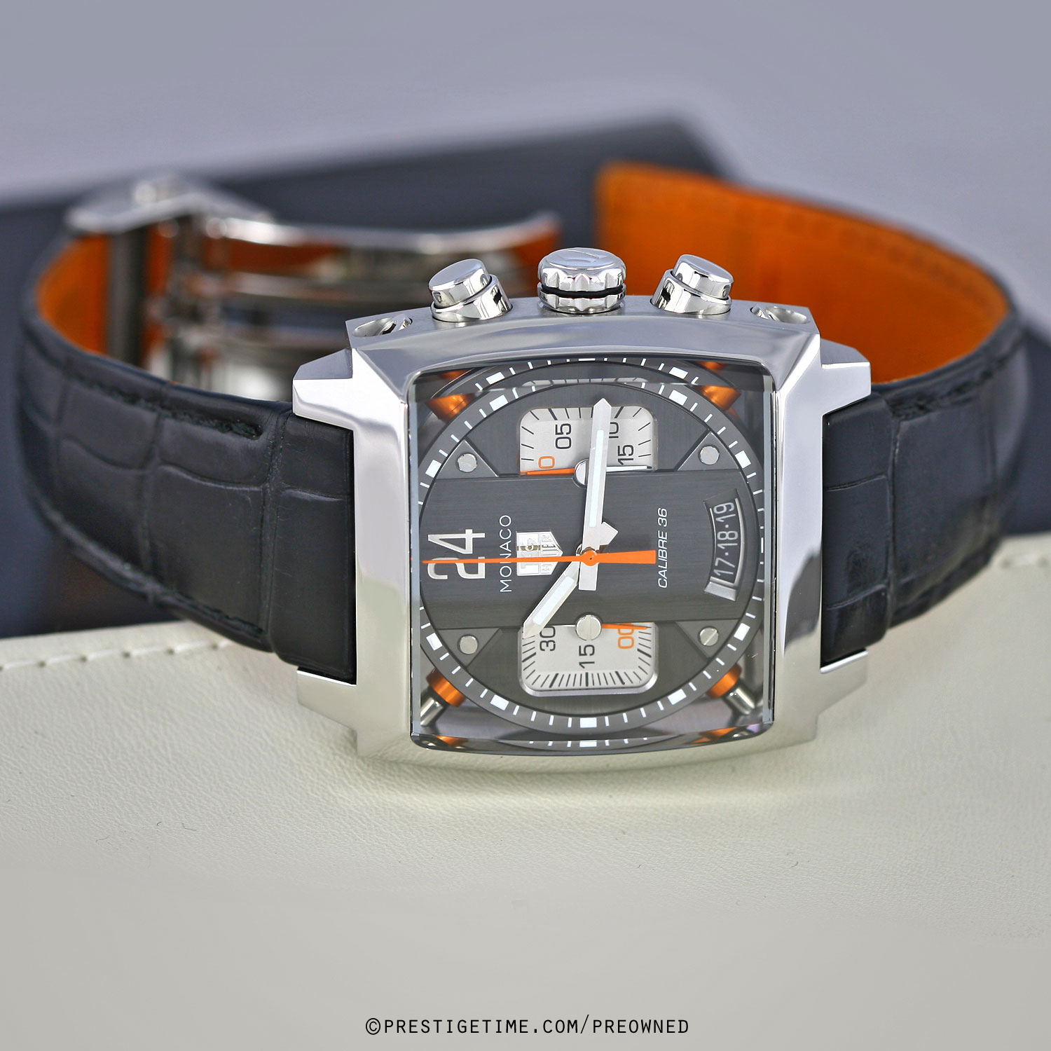 Pre-owned Tag Heuer Monaco 24 CAL5112.FC6298