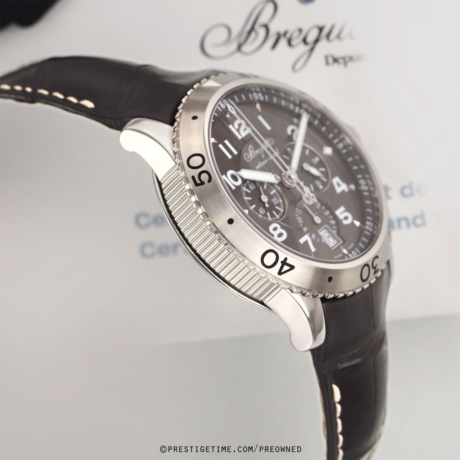 Pre-owned Breguet Type XXI Flyback 3810st/92/9zu