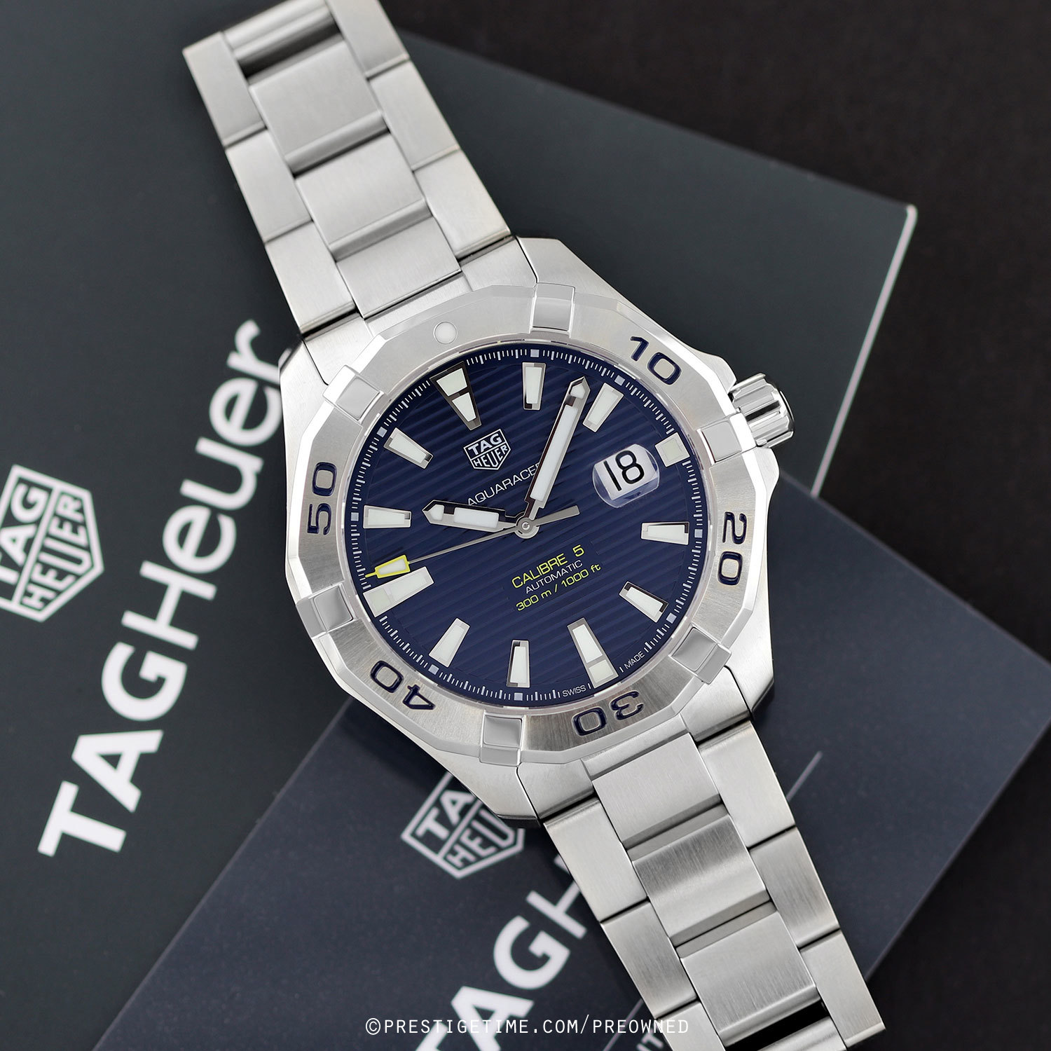 Pre-owned Tag Heuer Aquaracer Automatic 43mm way2012.ba0927