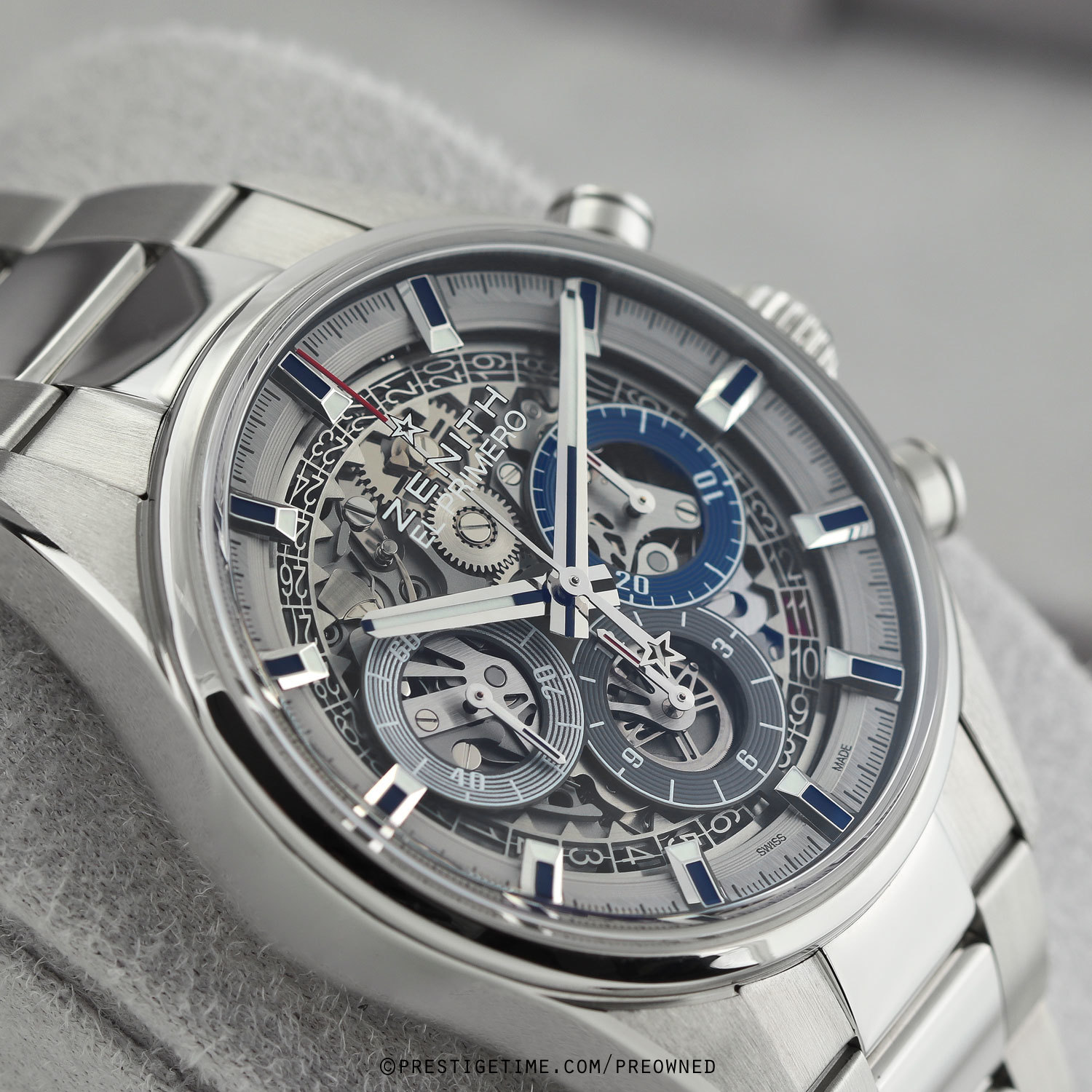 Pre-owned Zenith Chronomaster El Primero Skeleton 38mm 03.2153.400/78.m2150