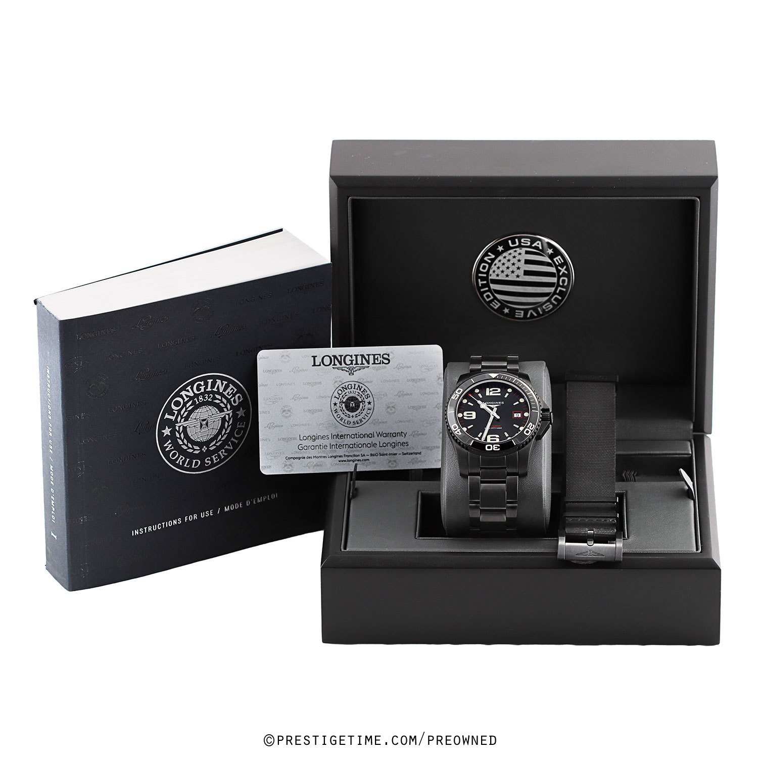 Pre-owned Longines USA EXCLUSIVE HydroConquest Automatic 41mm L3.742.2.58.6