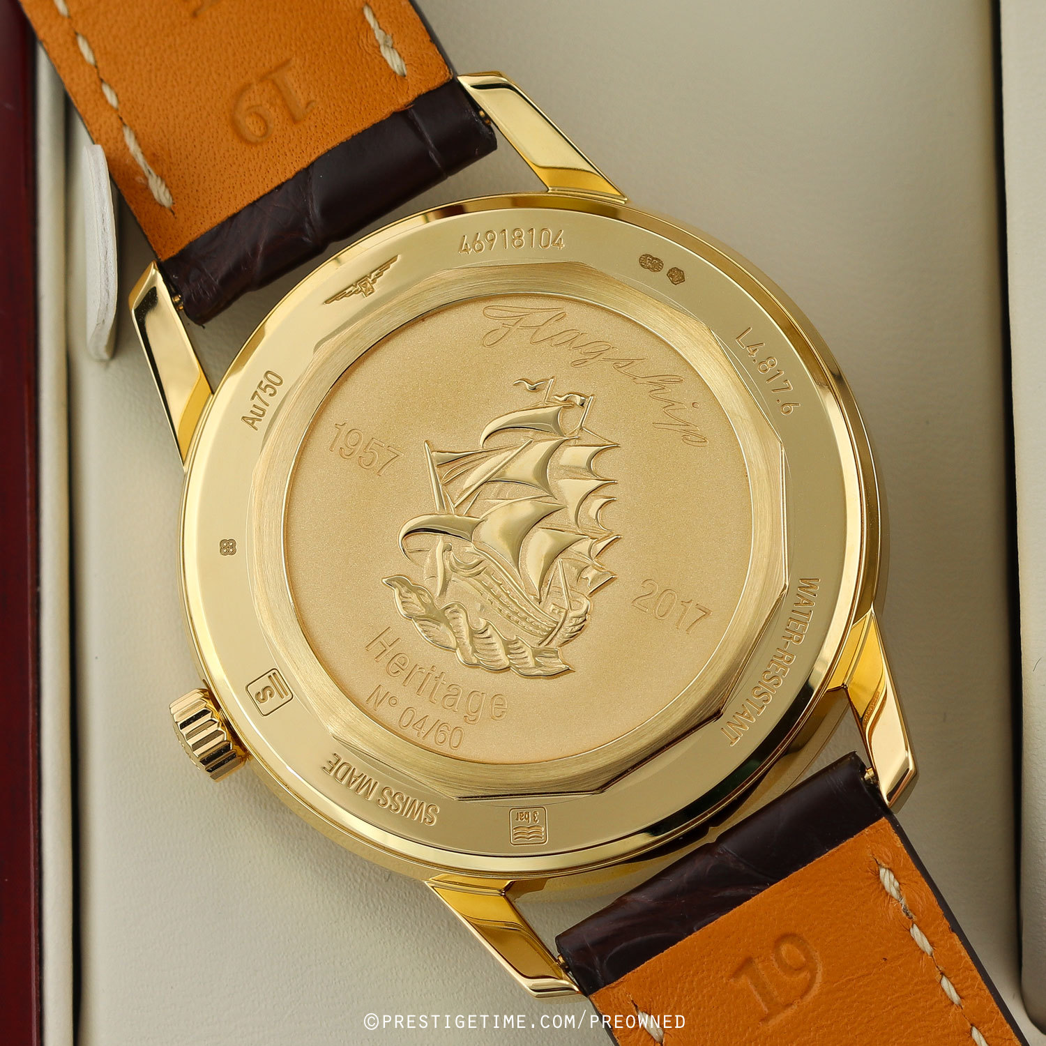 Pre-owned Longines Flagship Heritage Limited Edition L4.817.6.76.2 60th ...