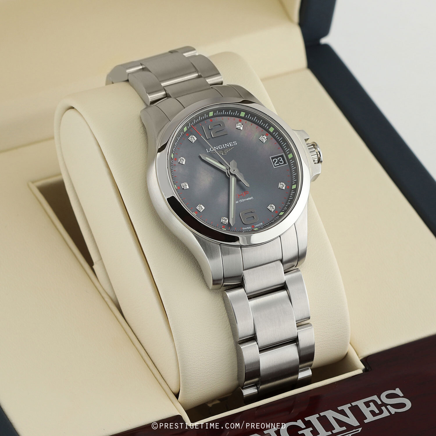 Pre-owned Longines Conquest V.H.P. 36mm L3.316.4.88.6 L33164886