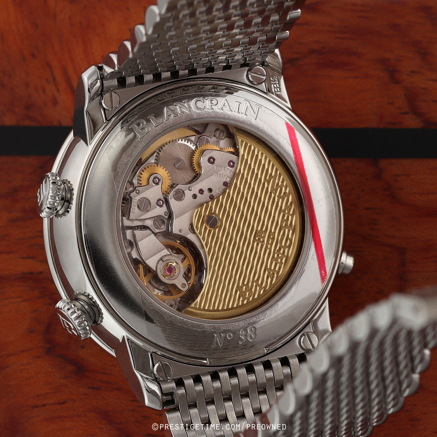 Pre-owned Blancpain Villeret Reveil GMT 6640-1127-mmb