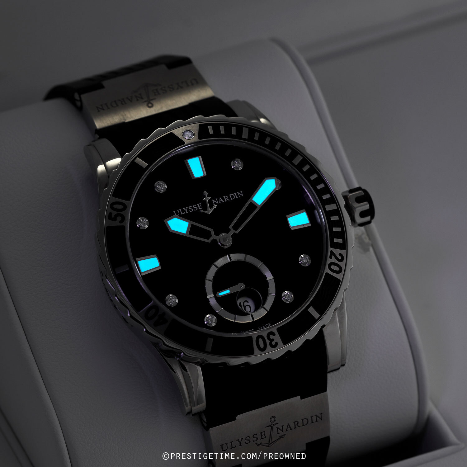 Pre-owned Ulysse Nardin Lady Diver 40mm 3203-190-3/12