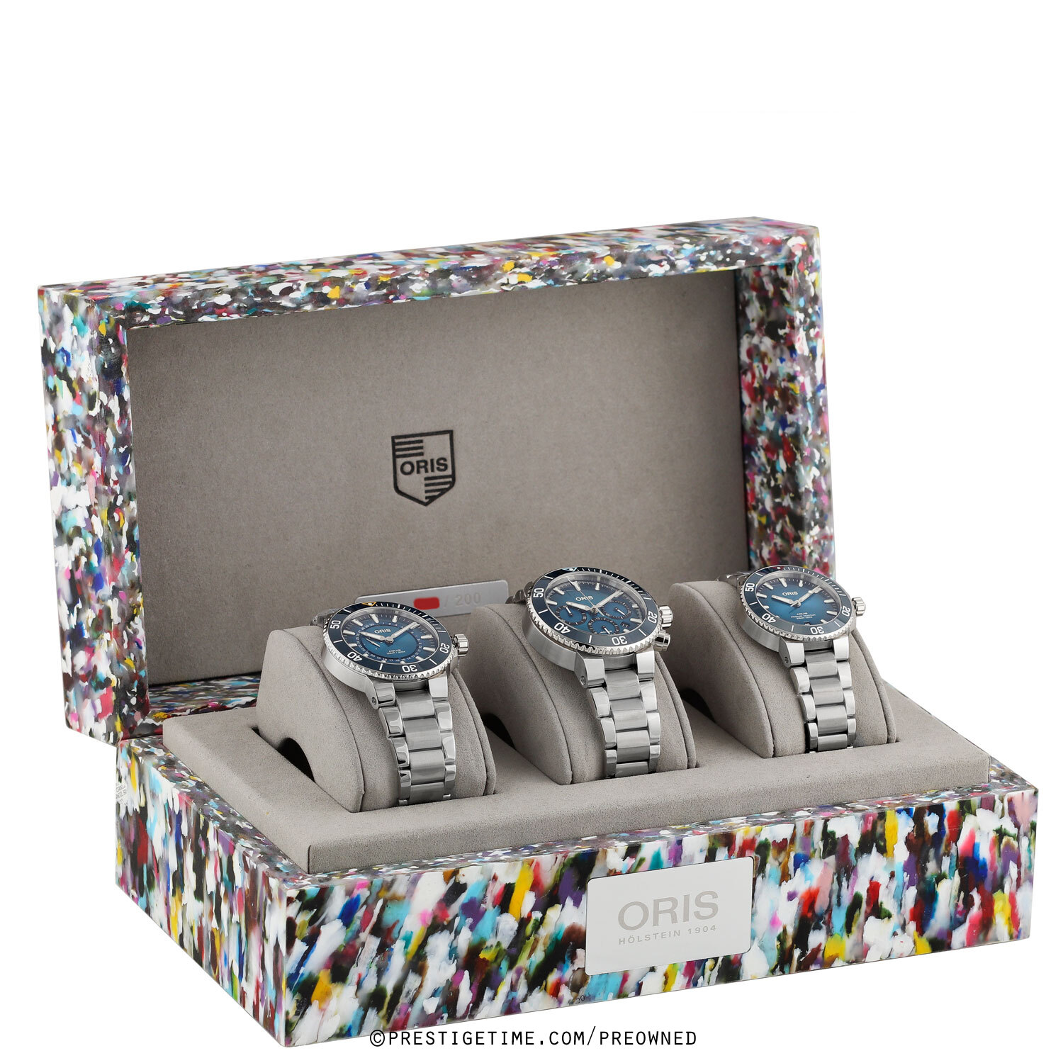 Pre-owned Oris Ocean Trilogy Set Aquis Great Barrier Reef III Clean ...