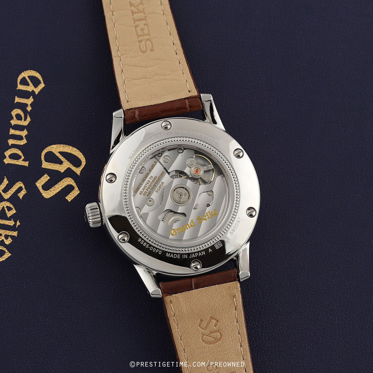 Pre-owned Grand Seiko Elegance Automatic Hi-Beat 36,000 39.5mm sbgh213