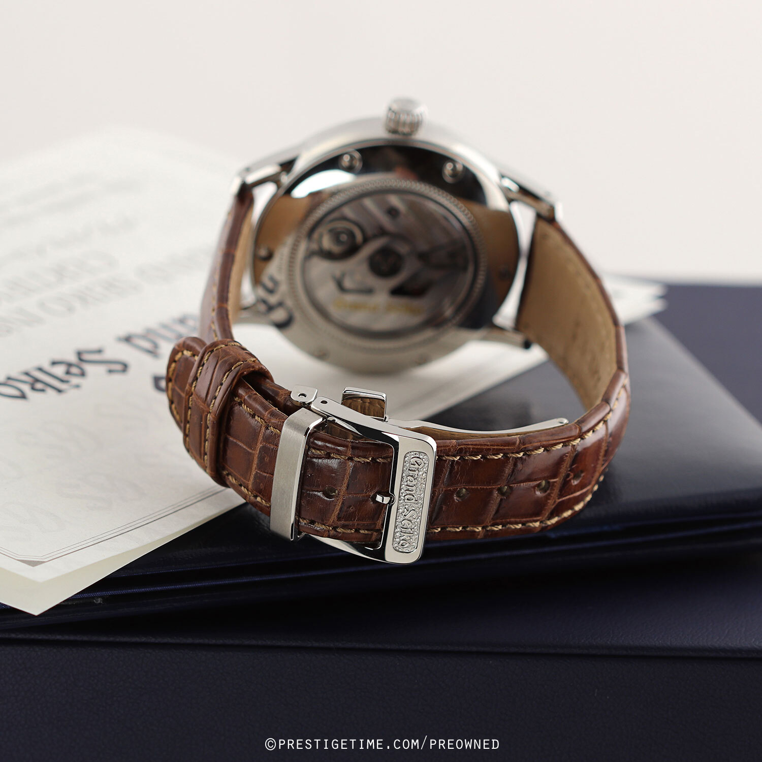 Pre-owned Grand Seiko Elegance Automatic Hi-Beat 36,000 39.5mm sbgh213