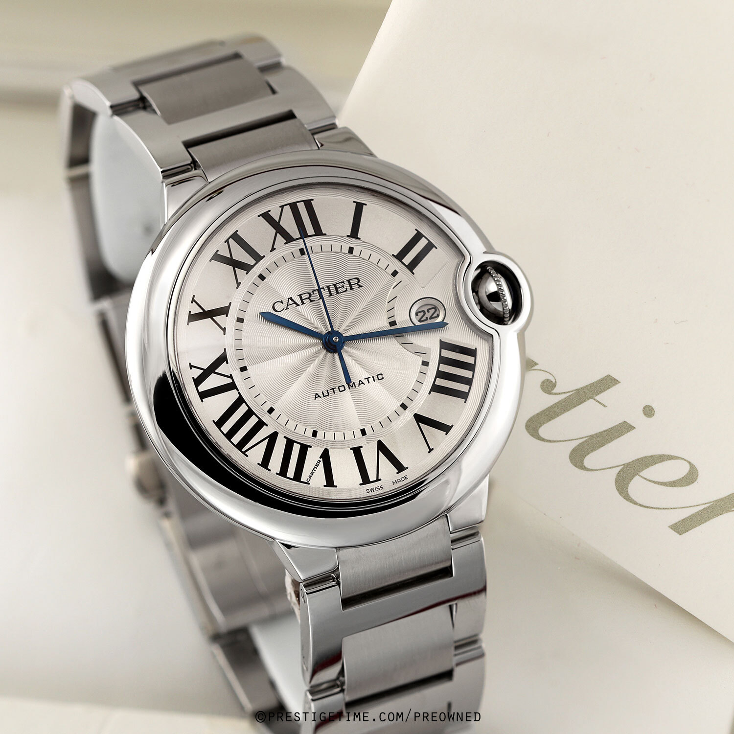 Pre-owned Cartier Ballon Bleu 42mm w69012Z4