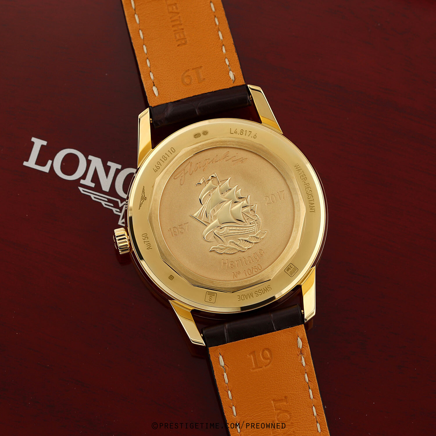 Pre-owned Longines Flagship Heritage Limited Edition L4.817.6.76.2 60th ...