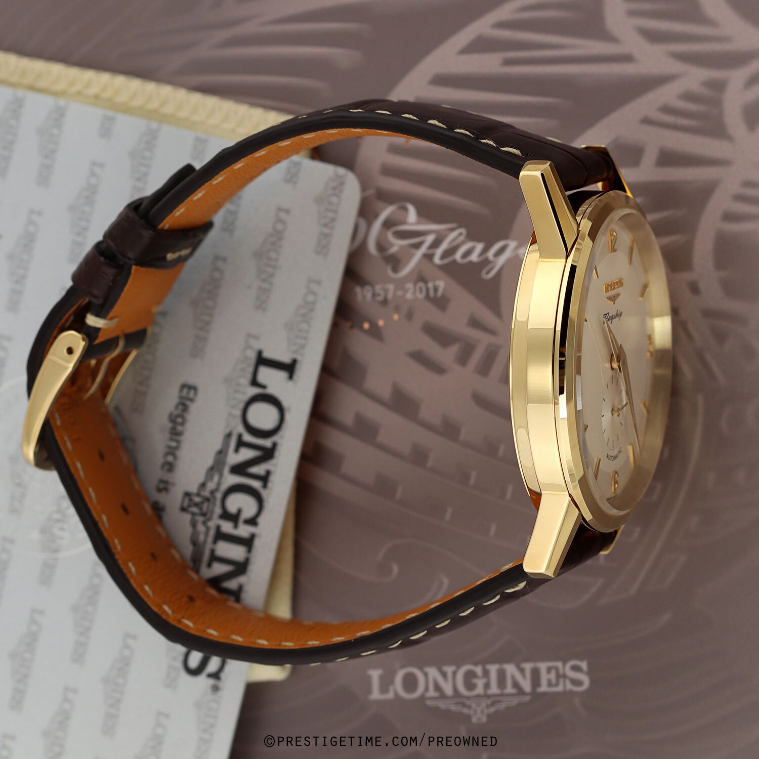 Pre-owned Longines Flagship Heritage Limited Edition L4.817.6.76.2 60th ...