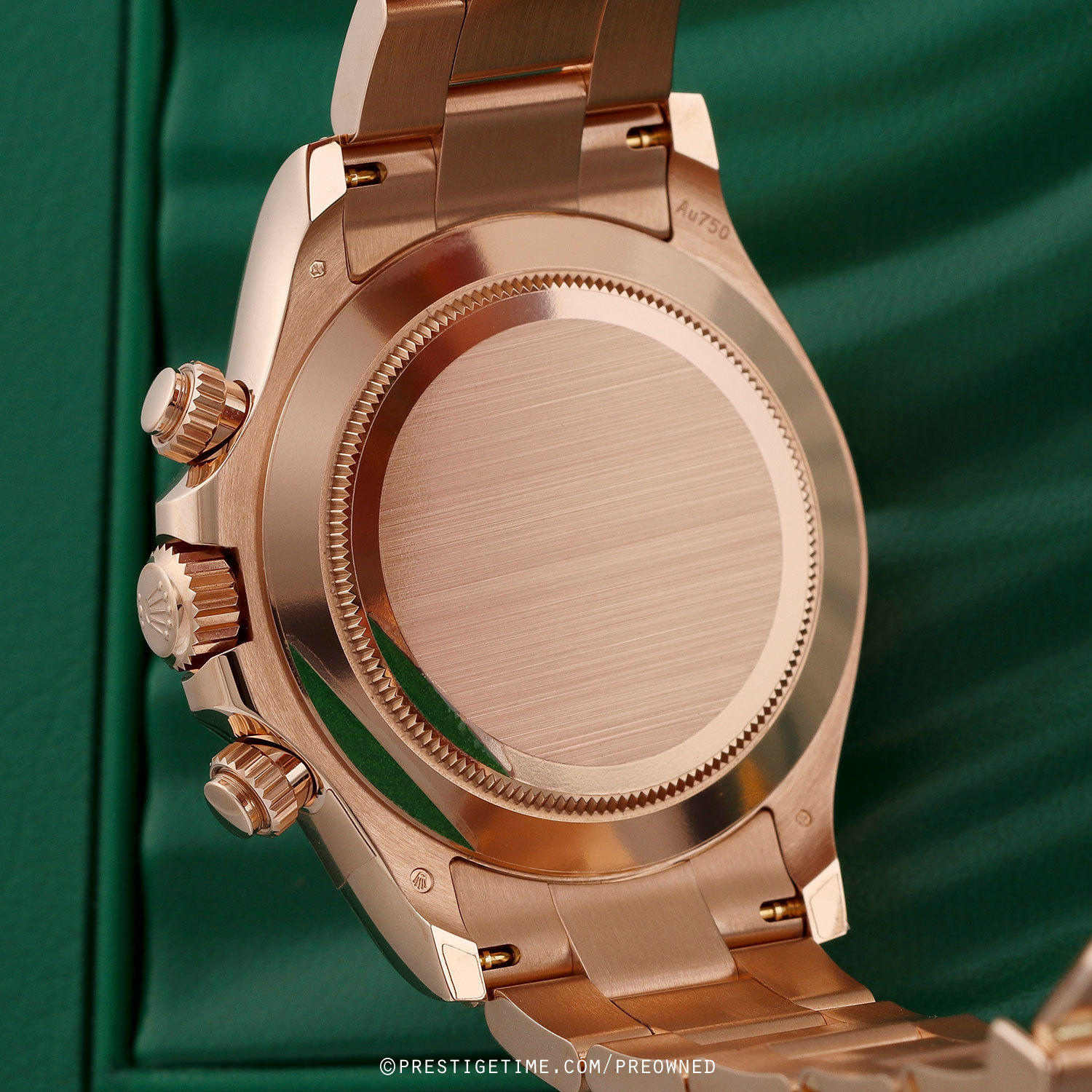 Pre-owned Rolex Daytona Everose Gold m116505-0017 116505 Sundust Baguette