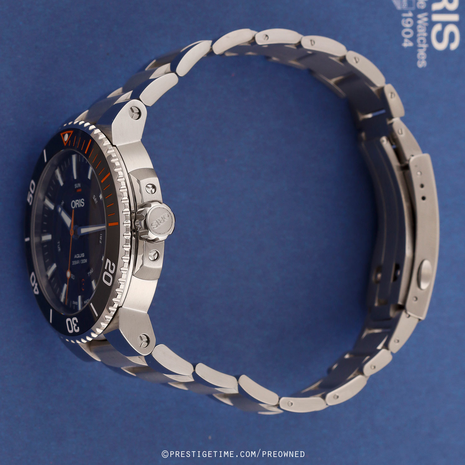 Pre-owned Oris Aquis Staghorn Restoration Limited Edition 01 735 7734 ...