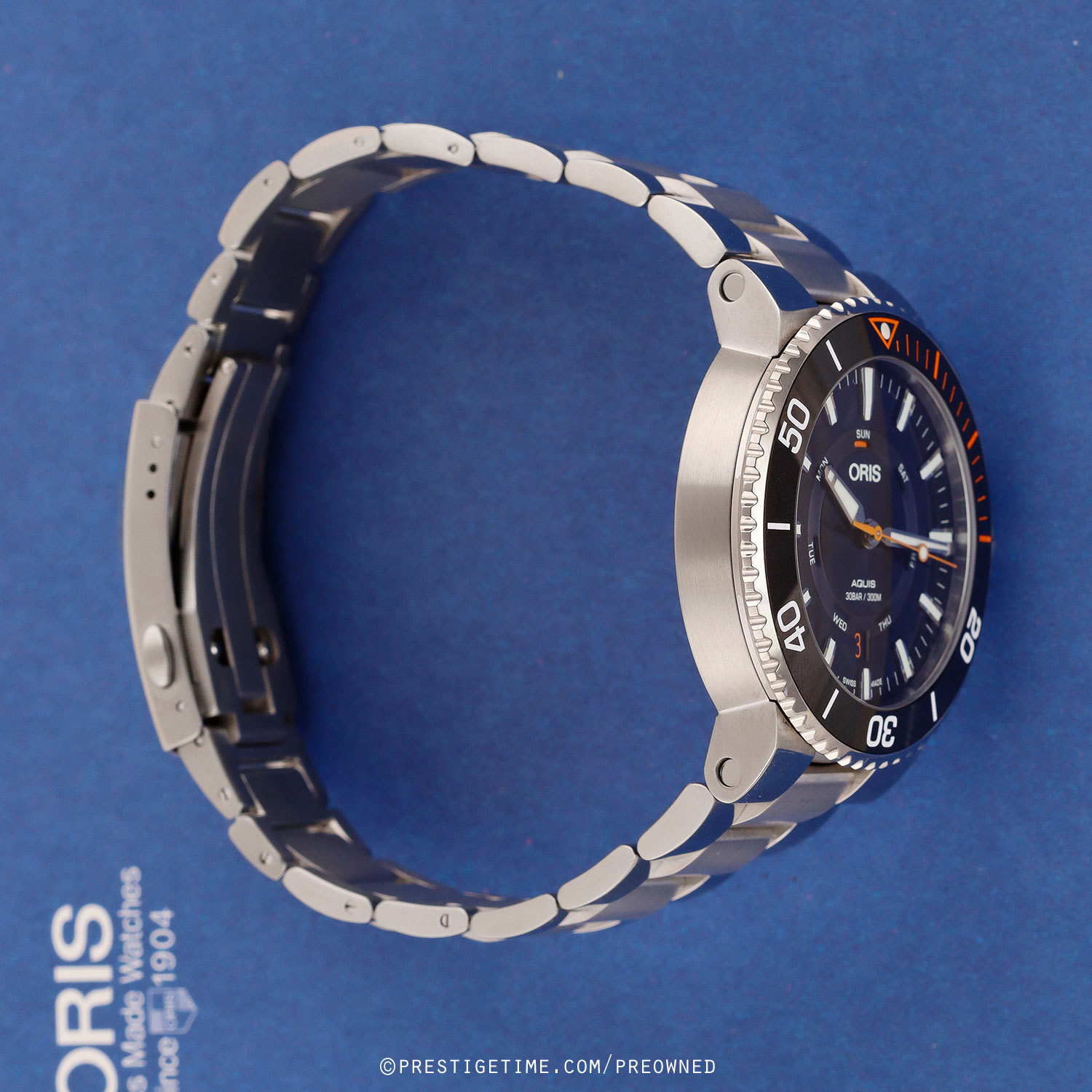 Pre-owned Oris Aquis Staghorn Restoration Limited Edition 01 735 7734 ...