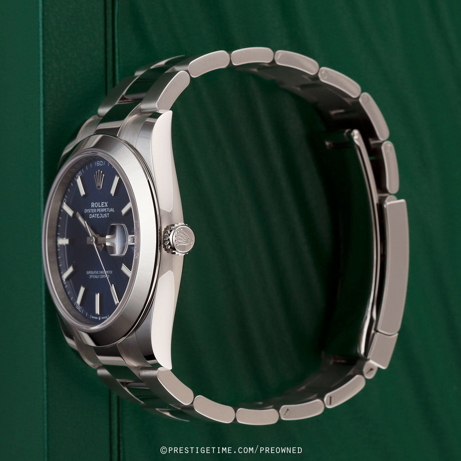 Pre-owned Rolex Datejust 41mm 126300 Blue Index Oyster