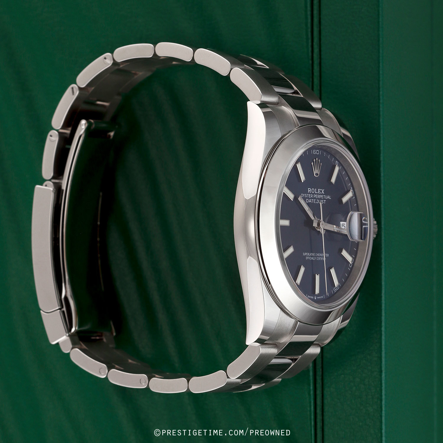 Pre-owned Rolex Datejust 41mm 126300 Blue Index Oyster