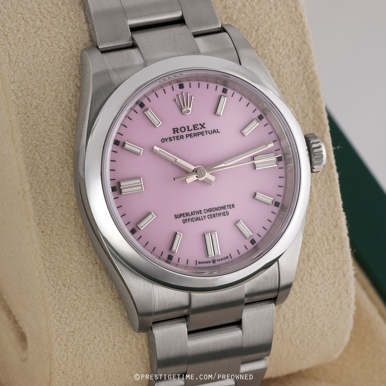 Pre-owned Rolex Oyster Perpetual 36mm 126000 Candy Pink