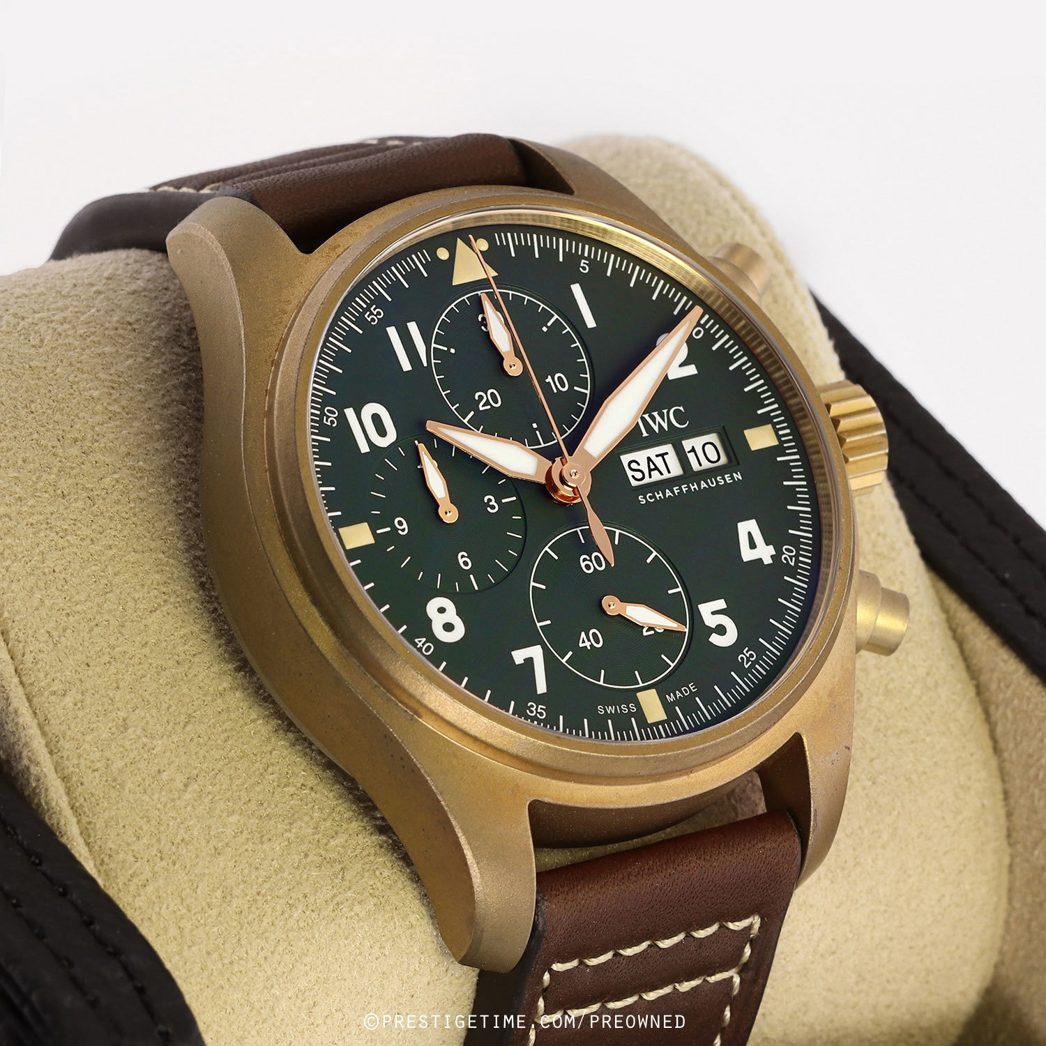 Pre-owned IWC Bronze Pilot's Watch Spitfire Chronograph 41mm iw387902