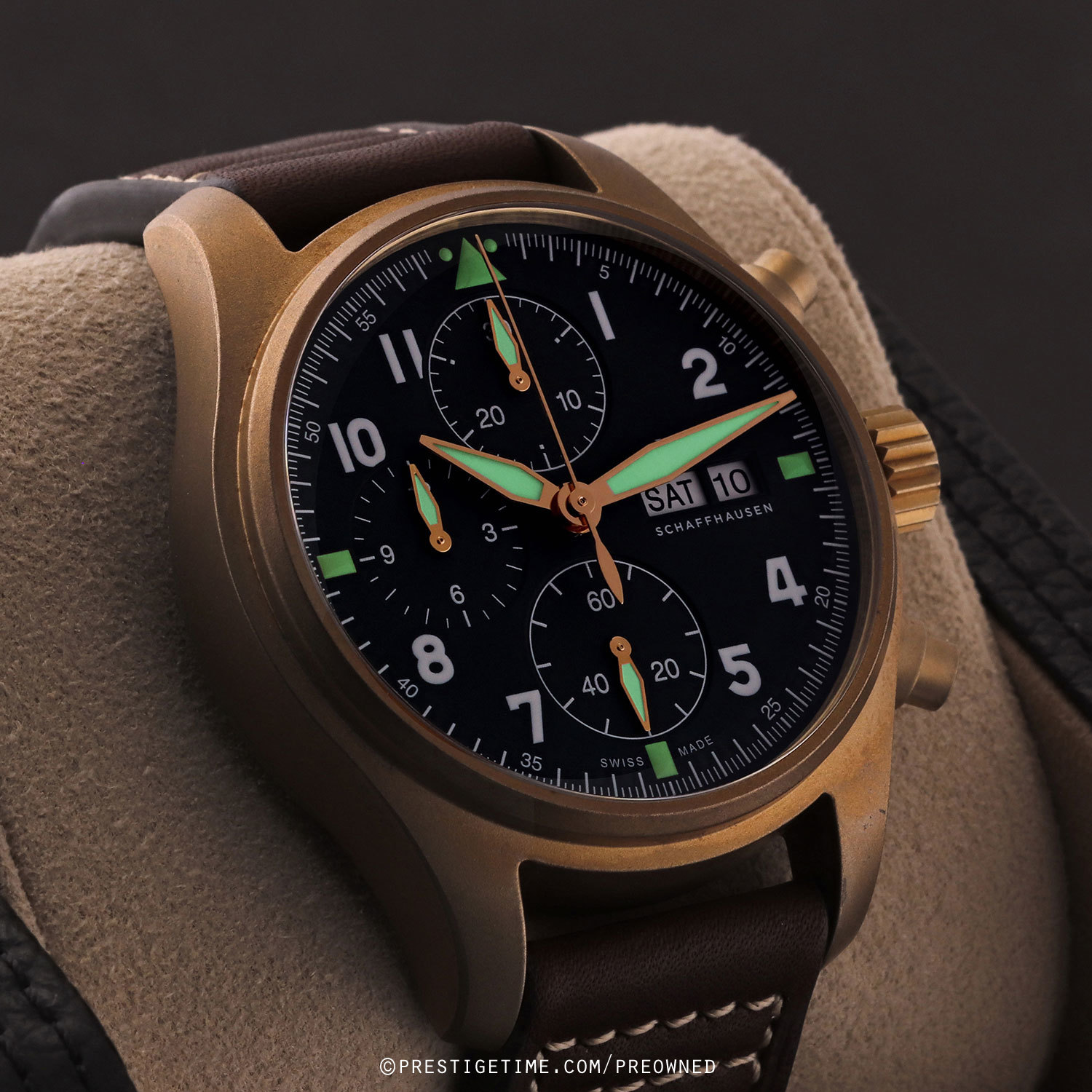 Pre-owned IWC Bronze Pilot's Watch Spitfire Chronograph 41mm iw387902