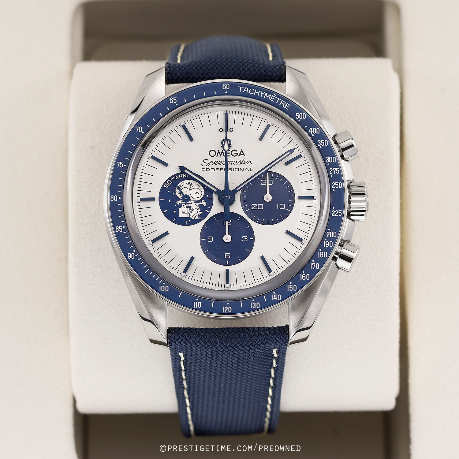 Pre-owned Omega UNWORN 2022 Speedmaster Silver Snoopy Award 50th ...