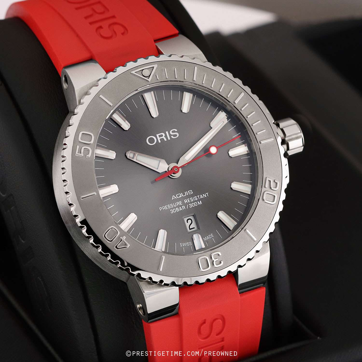 Pre-owned Oris Aquis Date Relief 43.5mm 01 733 7730 4153-07 4 24 66EB