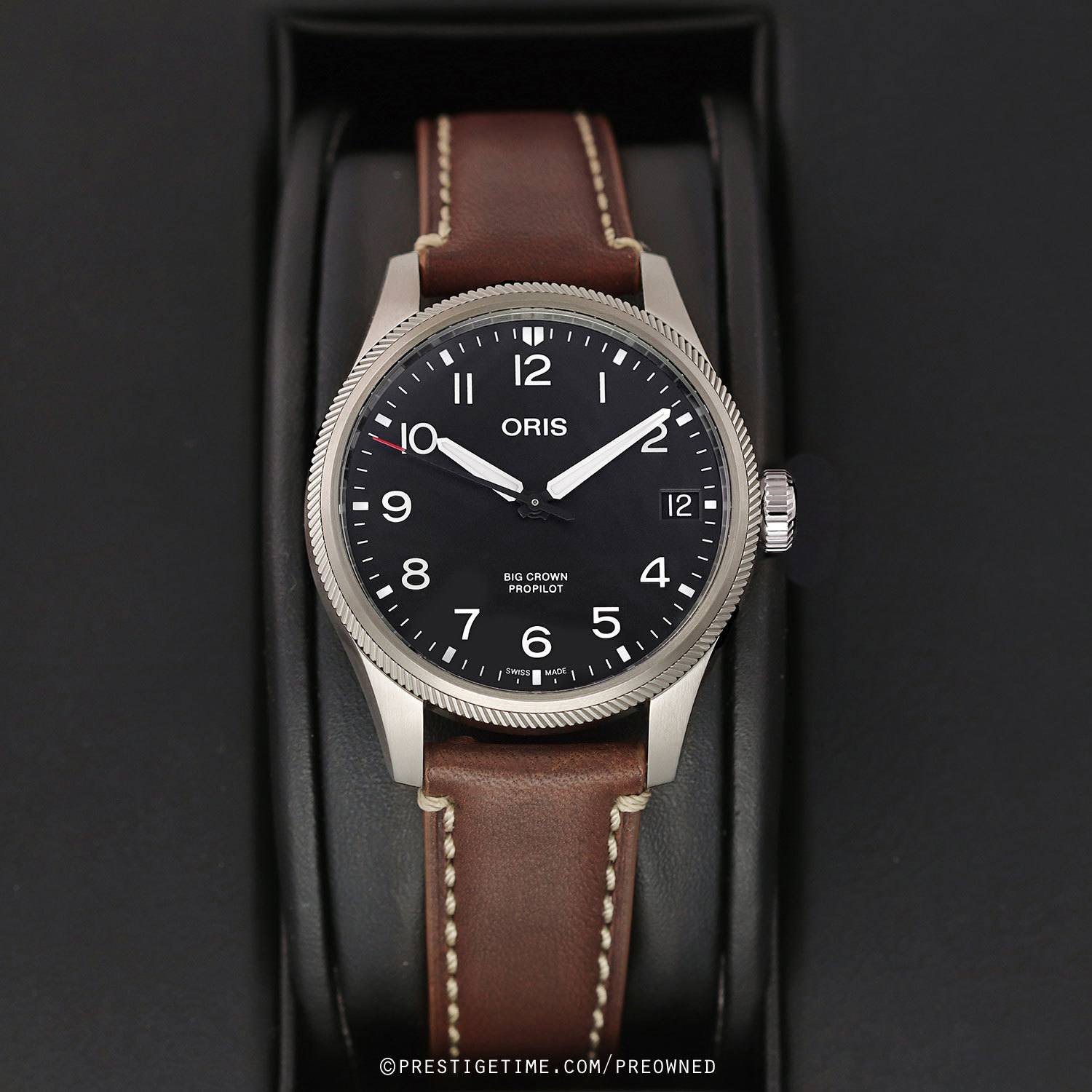 Pre-owned Oris Big Crown ProPilot Date 41mm 01 751 7761 4164-07 6 20 07LC