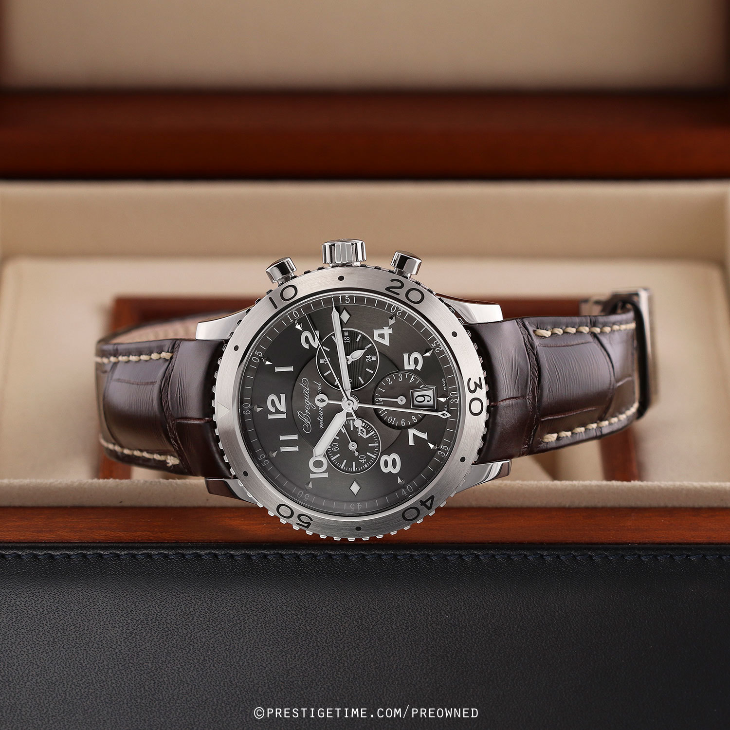 Pre-owned Breguet Type XXI Flyback 3810st/92/9zu