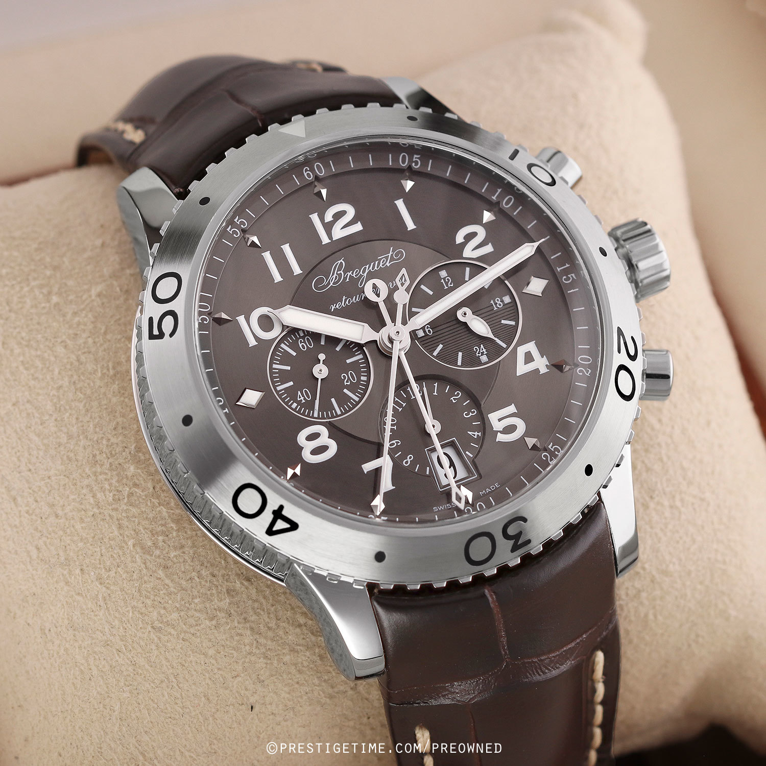 Pre-owned Breguet Type XXI Flyback 3810st/92/9zu
