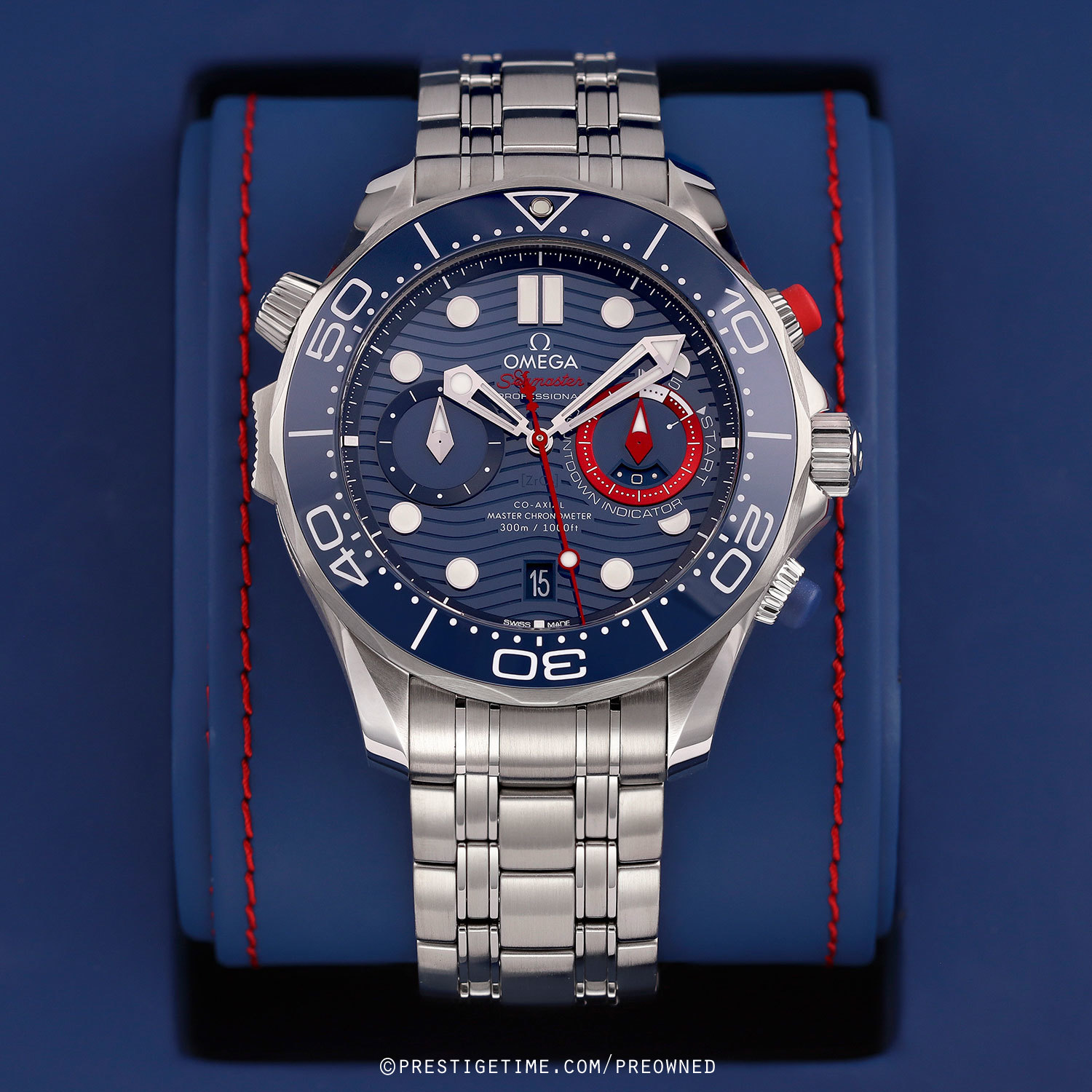 Pre-owned Omega AMERICA’S CUP Seamaster 300m Chronograph 44mm 210.30.44 ...